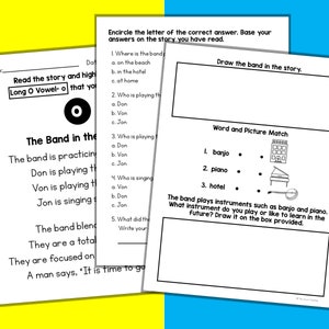 Long Vowel O Reading Comprehension Passage - Etsy