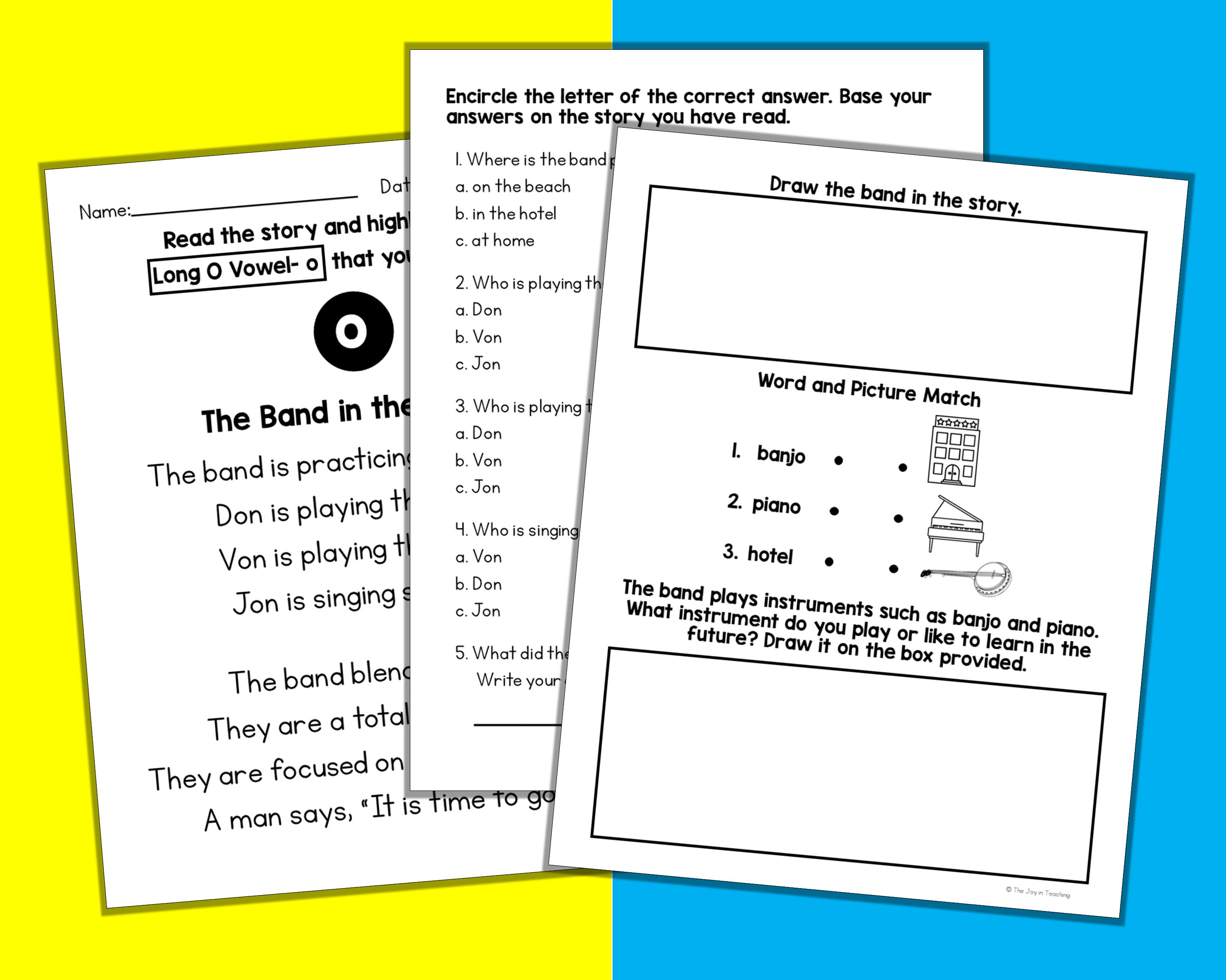 Long Vowel O Reading Comprehension Passage - Etsy