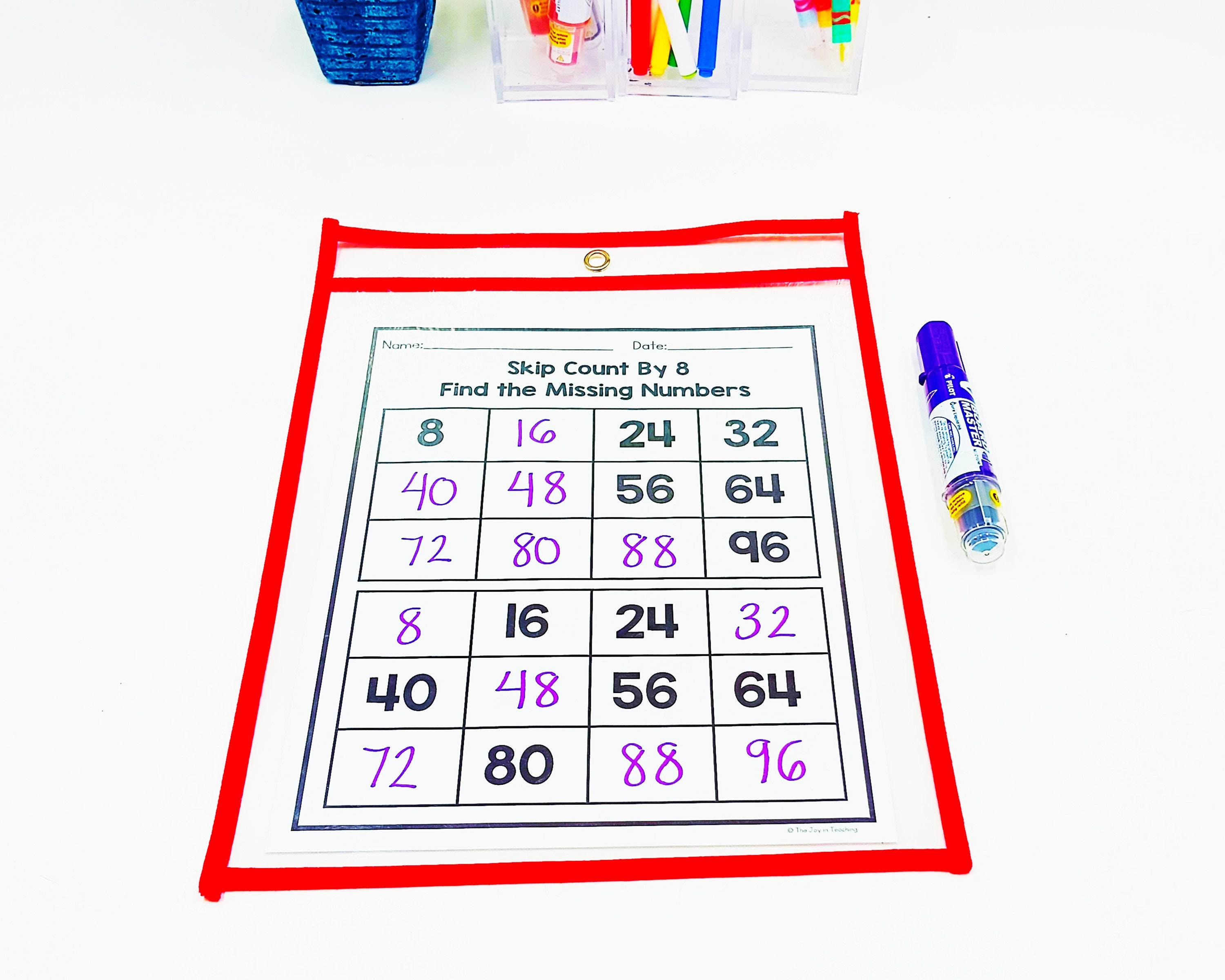 Skip Counting Missing Numbers Worksheet - Etsy