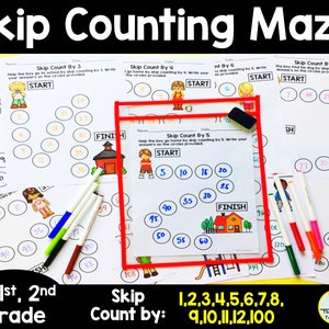 Skip Counting Maze Worksheet | Etsy