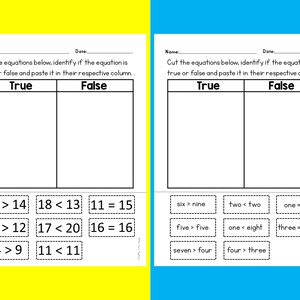 Comparing Numbers 0-20 Worksheet - Etsy