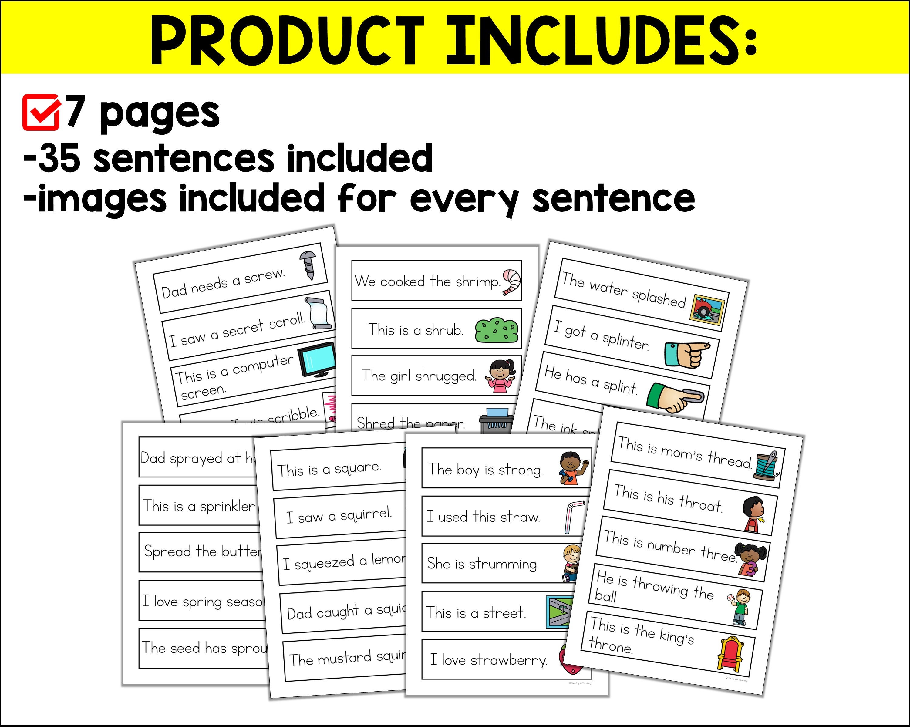 Trigraph Sentence Flashcards - Etsy