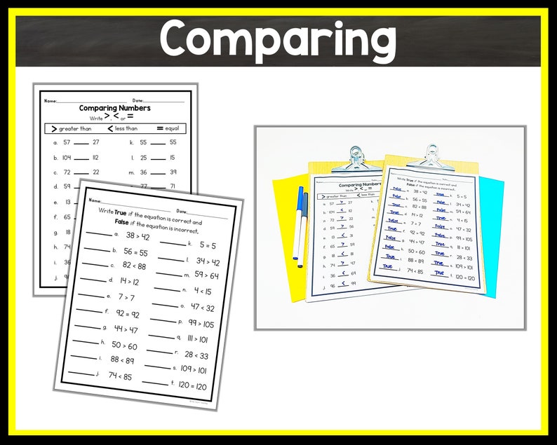 Numbers 1-120 Assessment Worksheet - Etsy