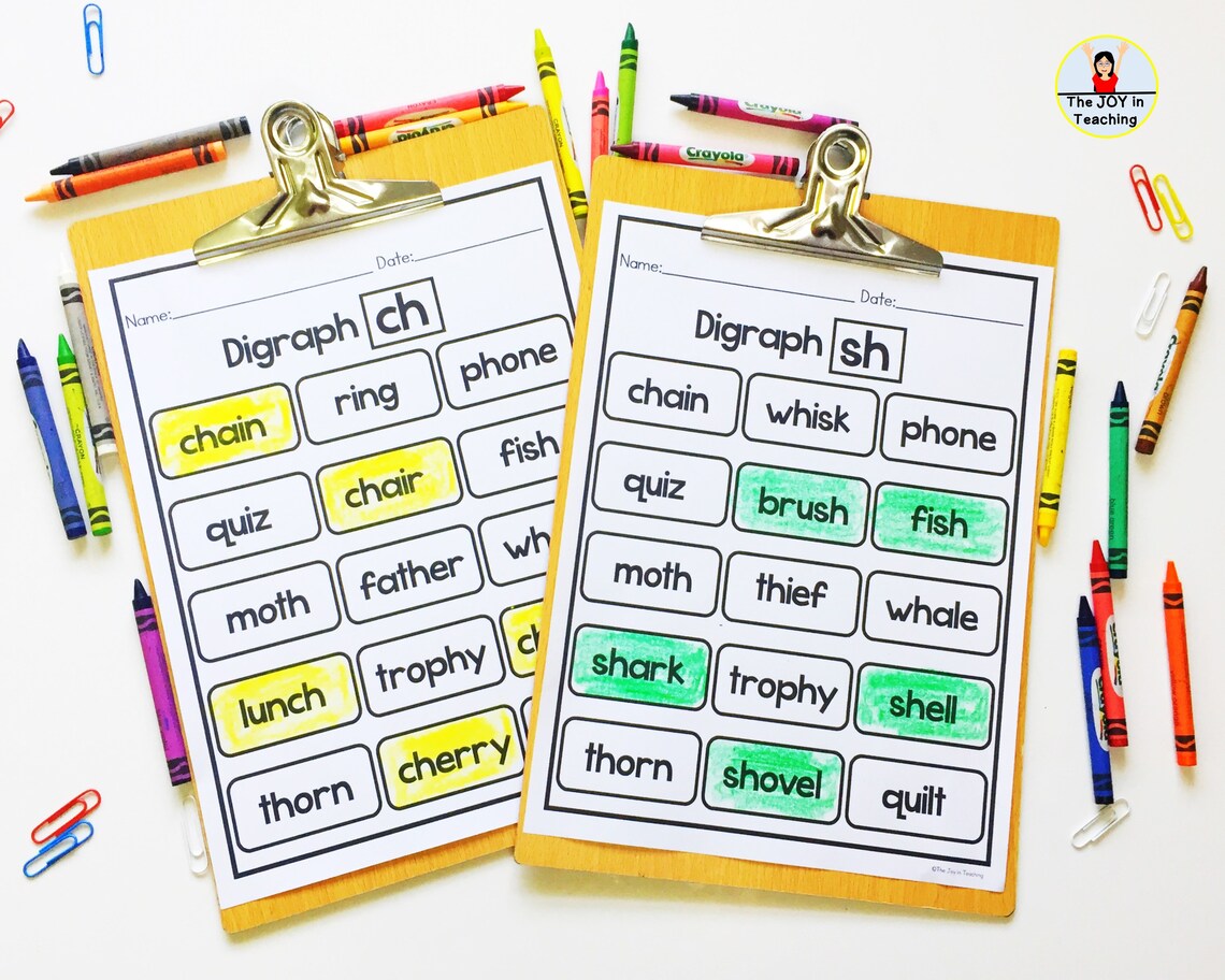 Digraph Word Hunt Worksheet - Etsy