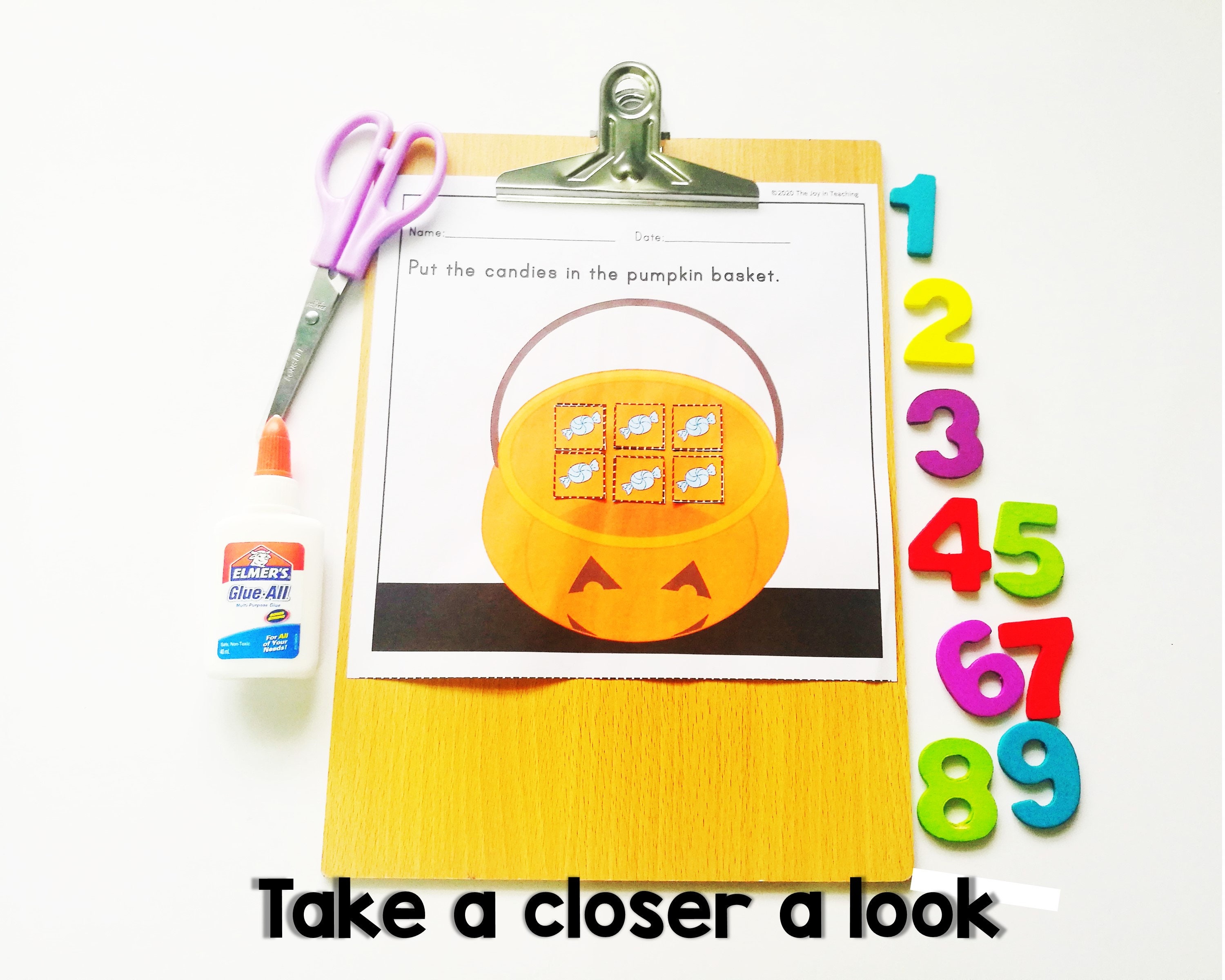 Numbers 1-10 Cut and Paste-number Counting Printable - Etsy