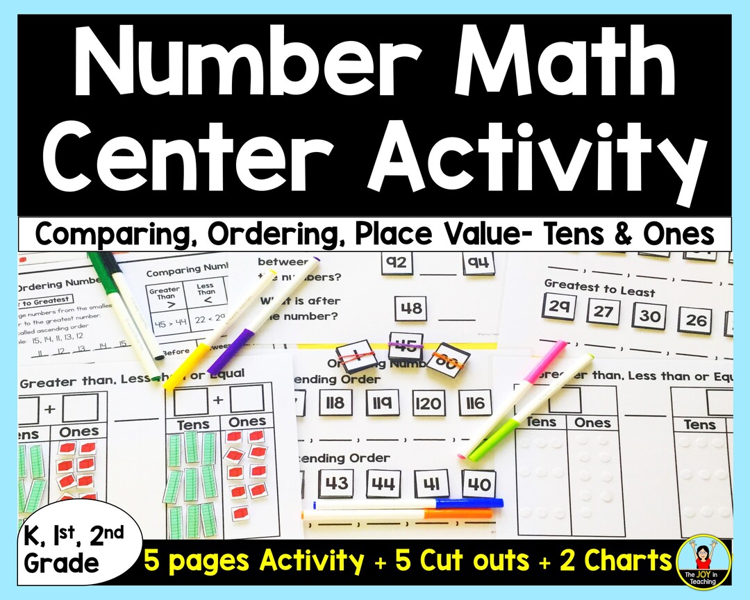 Number Math Center Activity - Etsy