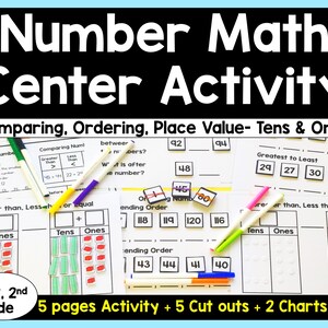 Number Math Center Activity - Etsy