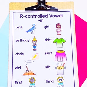 R-controlled Vowel Anchor Chart - Bossy R Anchor Chart - Etsy