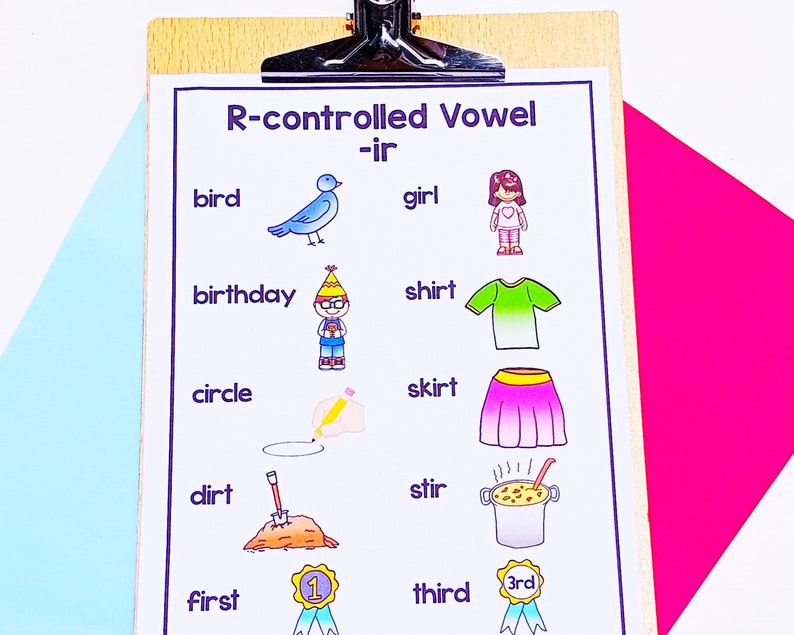 R-controlled Vowel Anchor Chart - Bossy R Anchor Chart - Etsy