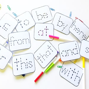 Tracing Sight Words Worksheet Literacy Center Activity - Etsy