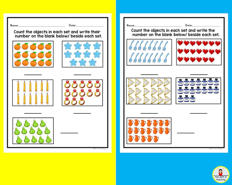 Numbers 0-20 Recognition Counting and Ordering Worksheet - Etsy