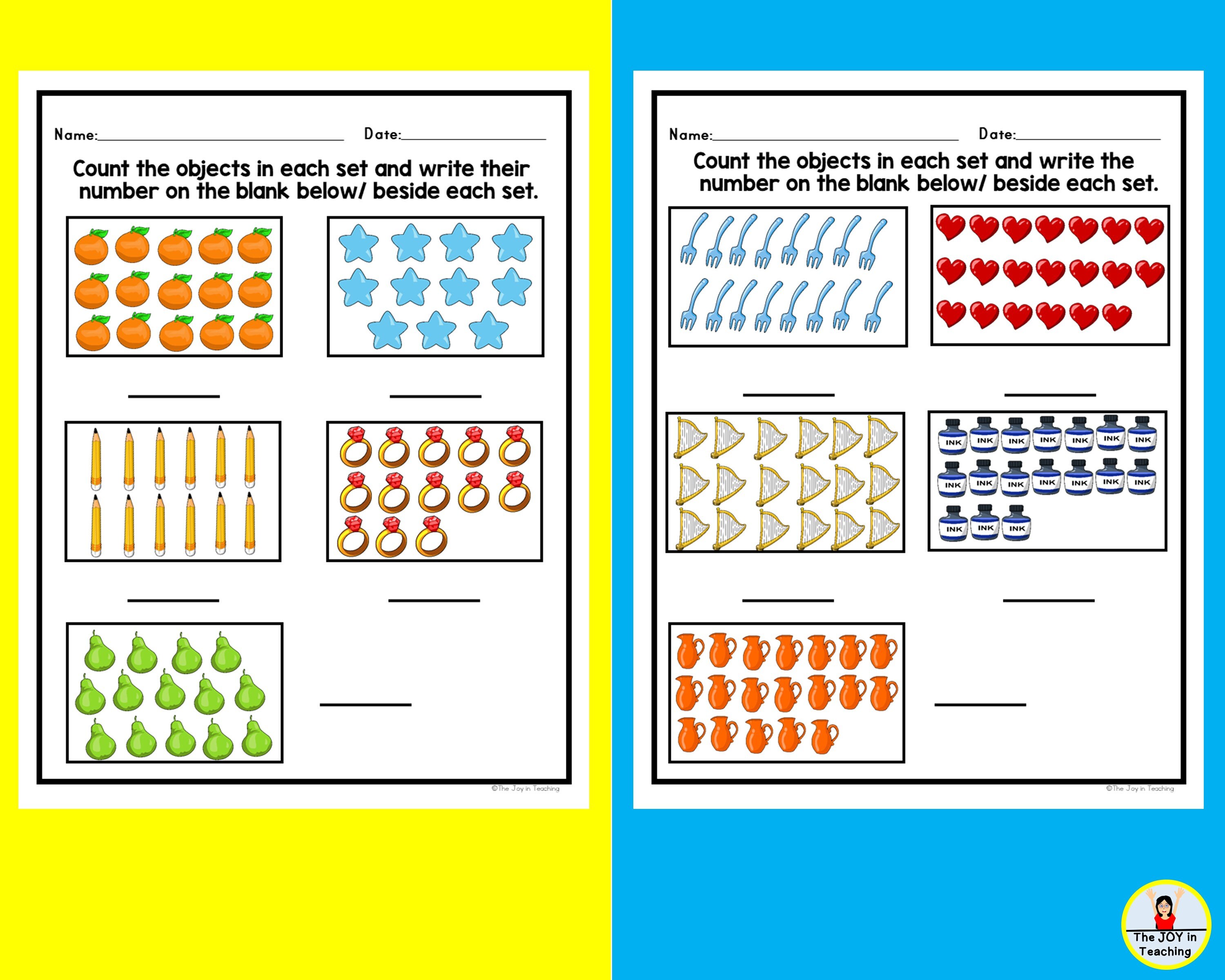 Numbers 0-20 Recognition Counting and Ordering Worksheet - Etsy UK