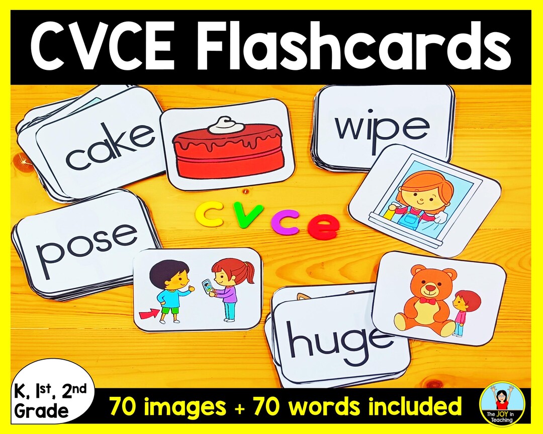 CVCE Word and Picture Flashcards - Etsy
