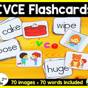 CVCE Word and Picture Flashcards - Etsy