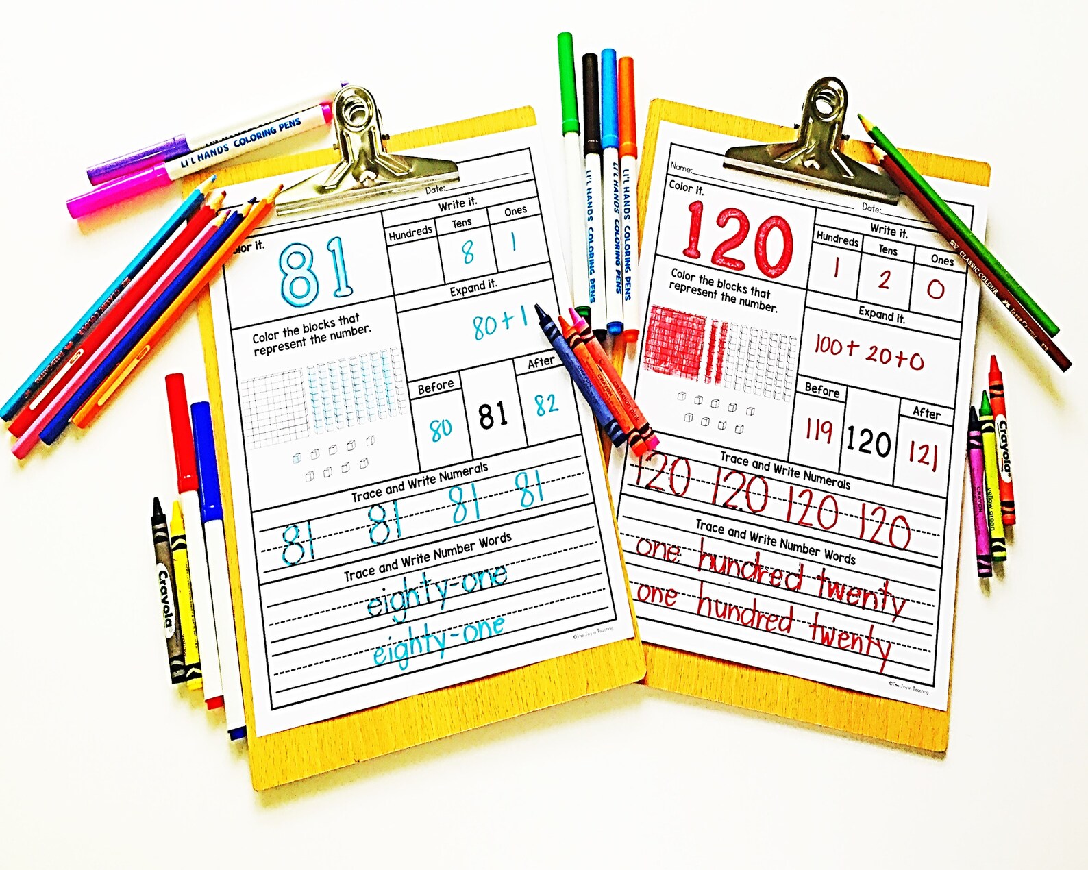 Number Sense Numbers 1-120 Worksheet - Etsy