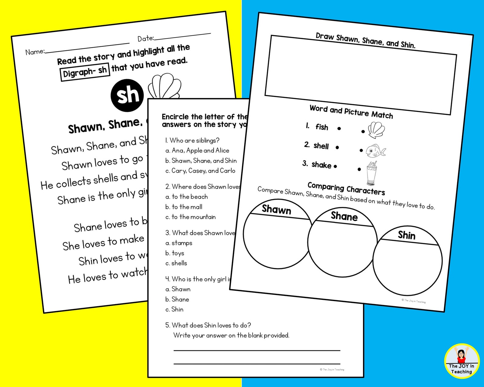 Digraph Reading Comprehension Passage - Etsy