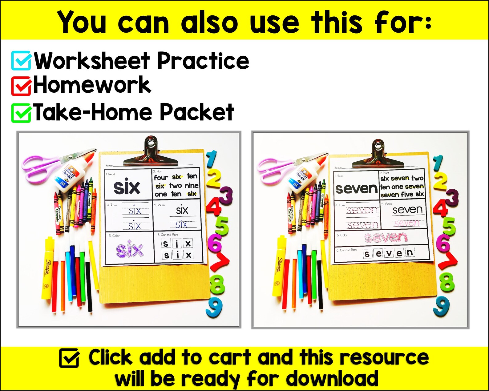 Number Words 1-10 Sight Words Worksheet-sight Words Fluency - Etsy