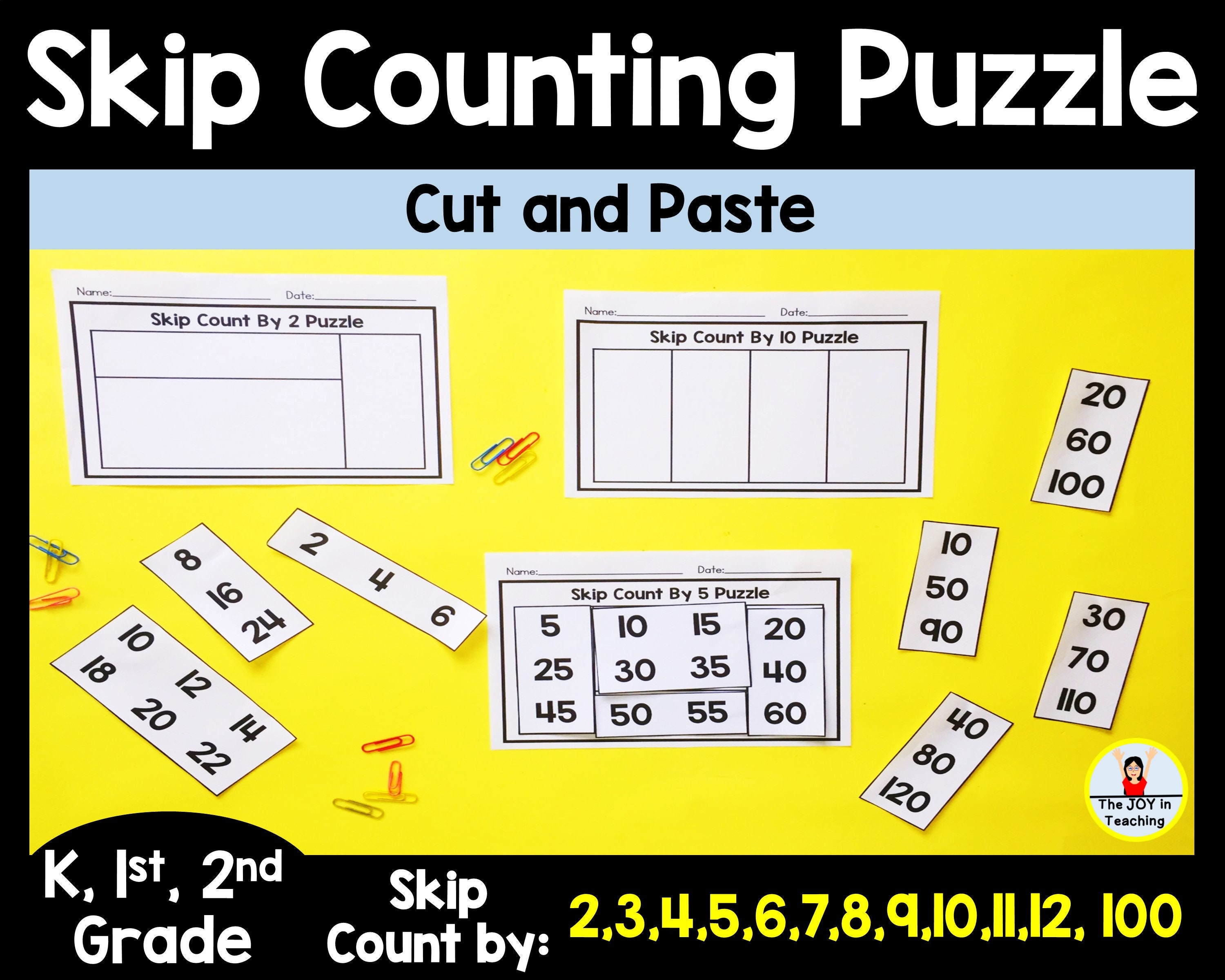Skip Counting Puzzle Activity - Etsy UK