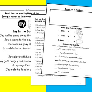 Long Vowel A Reading Comprehension Passage - Etsy