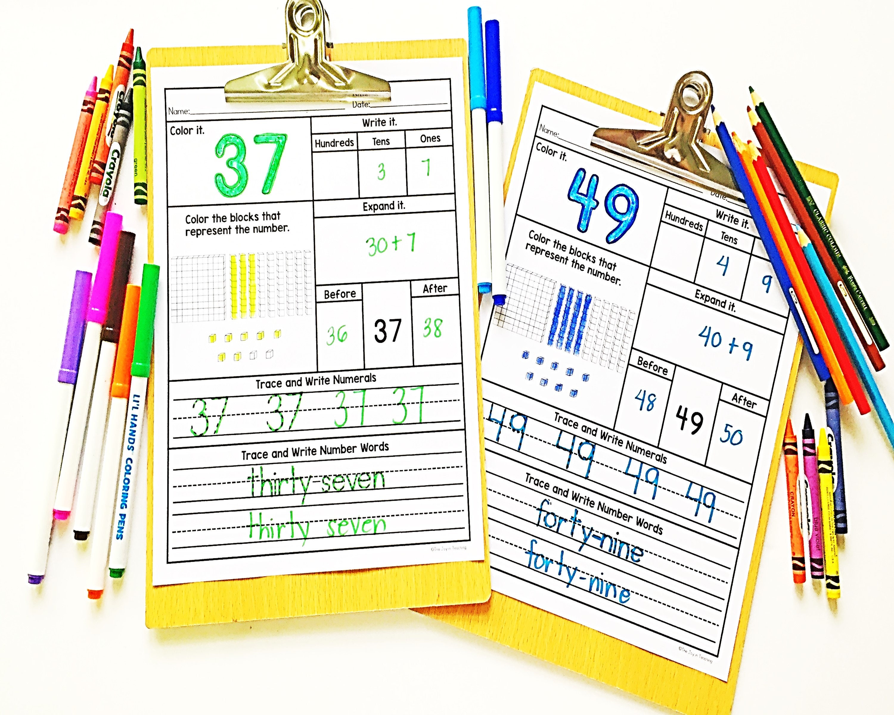 Number Sense Numbers 1-120 Worksheet - Etsy