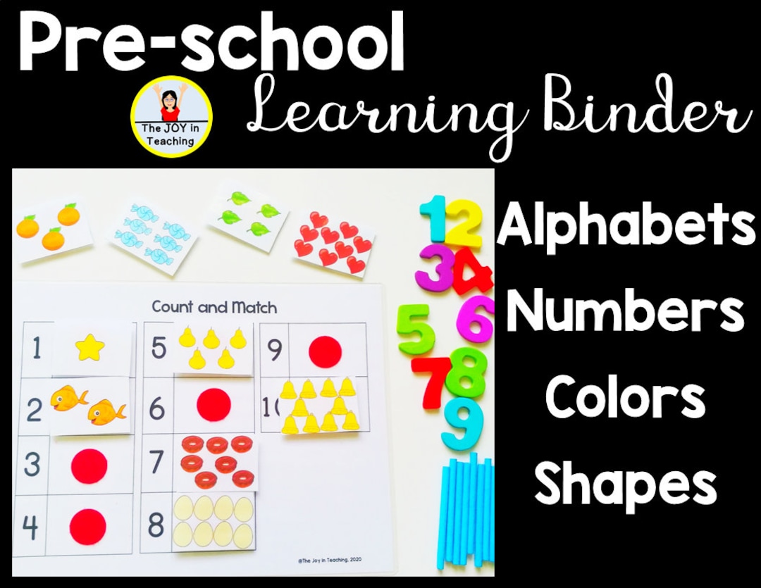 Preschool Learning Binder-toddler Learning Binder Printable - Etsy