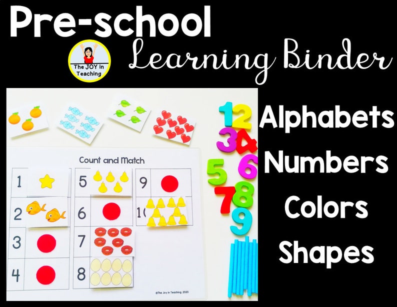 Preschool Learning Binder-toddler Learning Binder Printable - Etsy