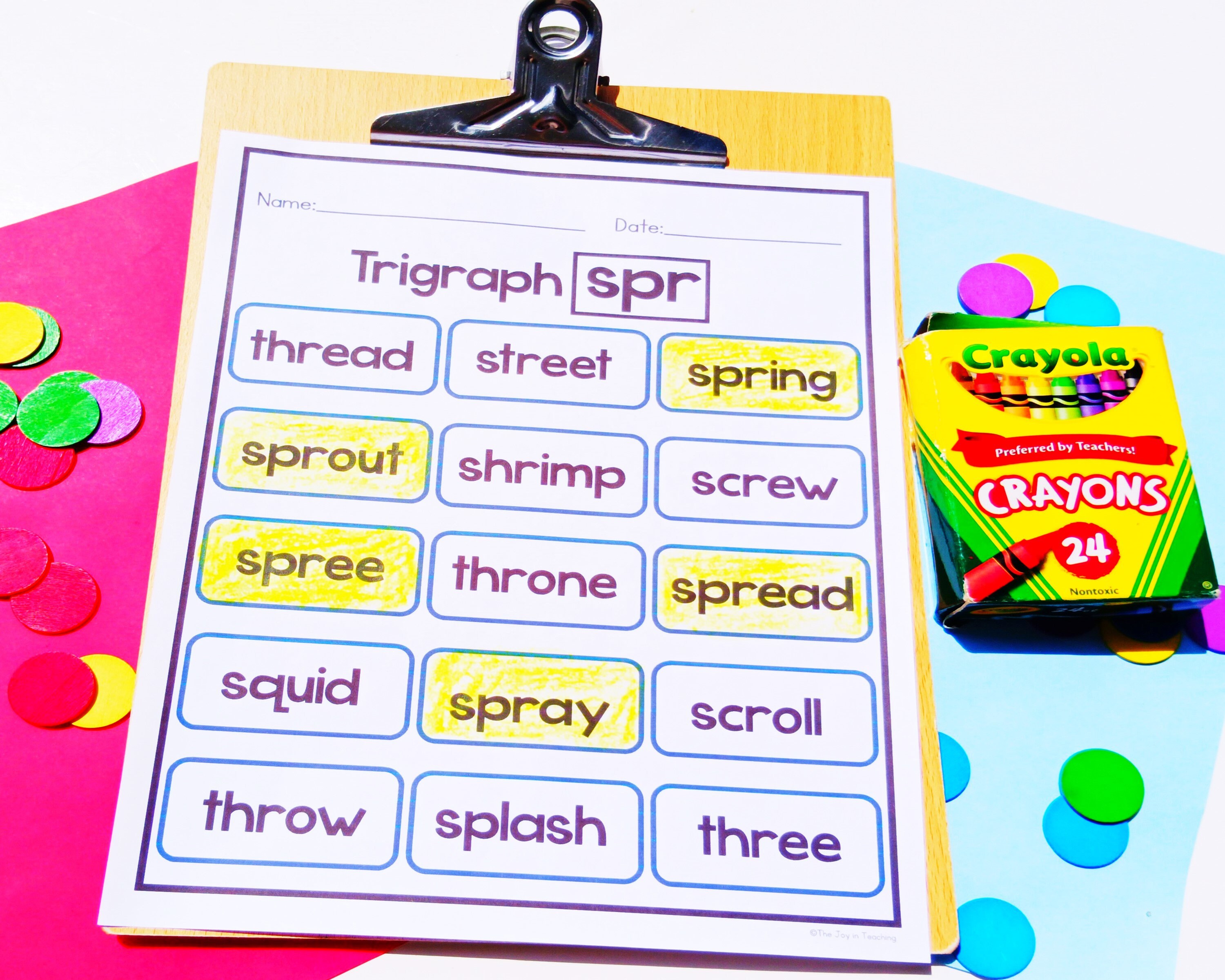 Trigraph Word Hunt Worksheet - Etsy