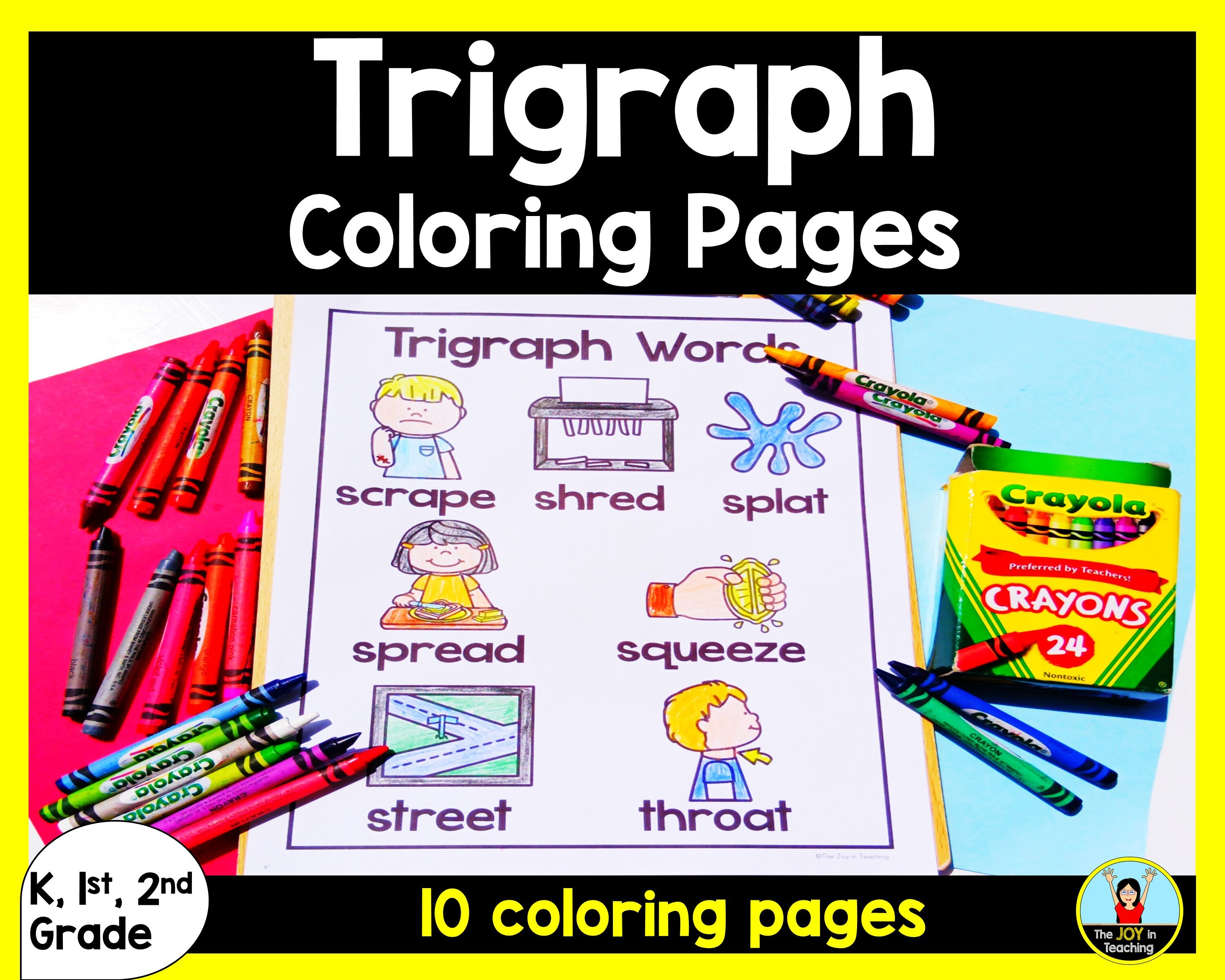 Trigraph Coloring Pages - Etsy