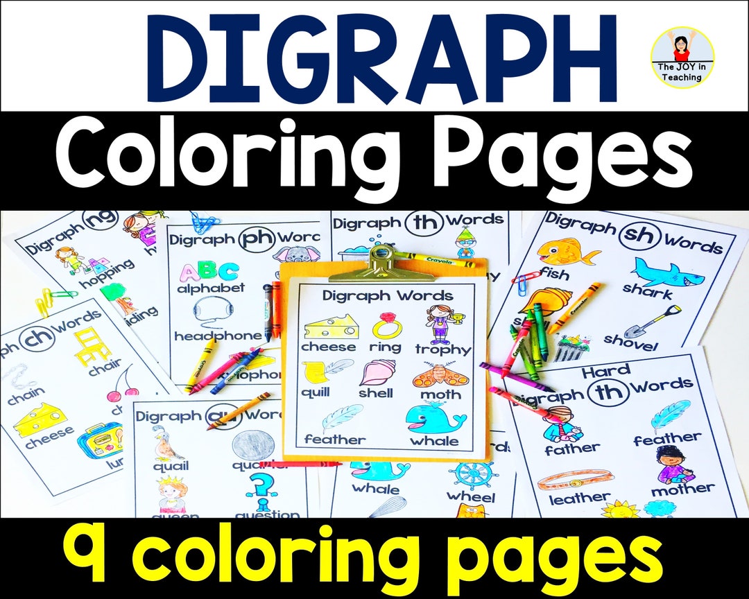 Digraph Coloring Pages - Etsy
