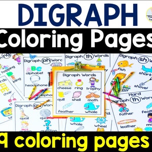 Digraph Coloring Pages - Etsy