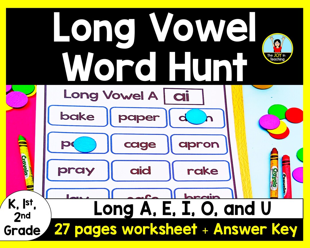 Long Vowel Word Hunt - Etsy