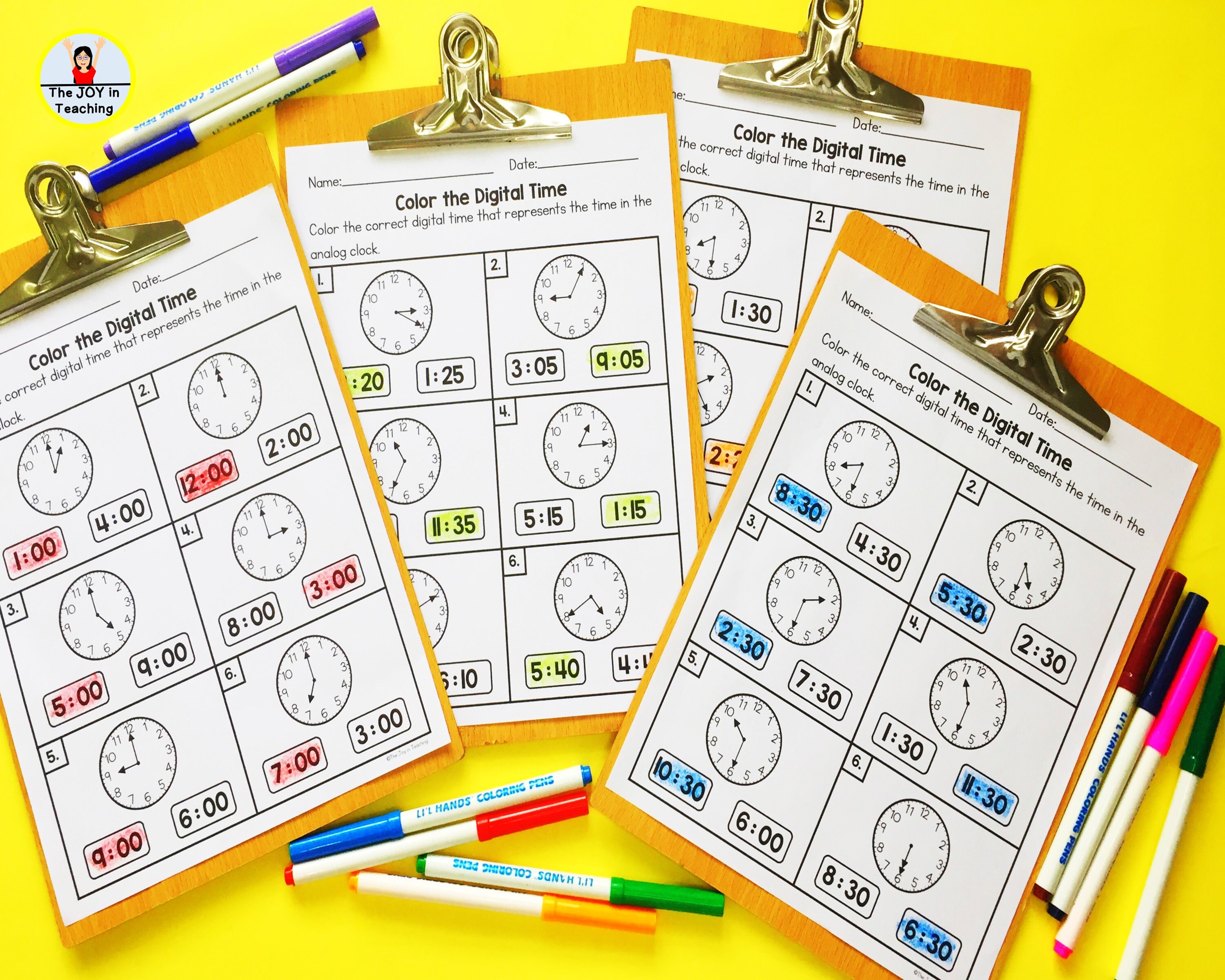 Telling Time Worksheet - Etsy