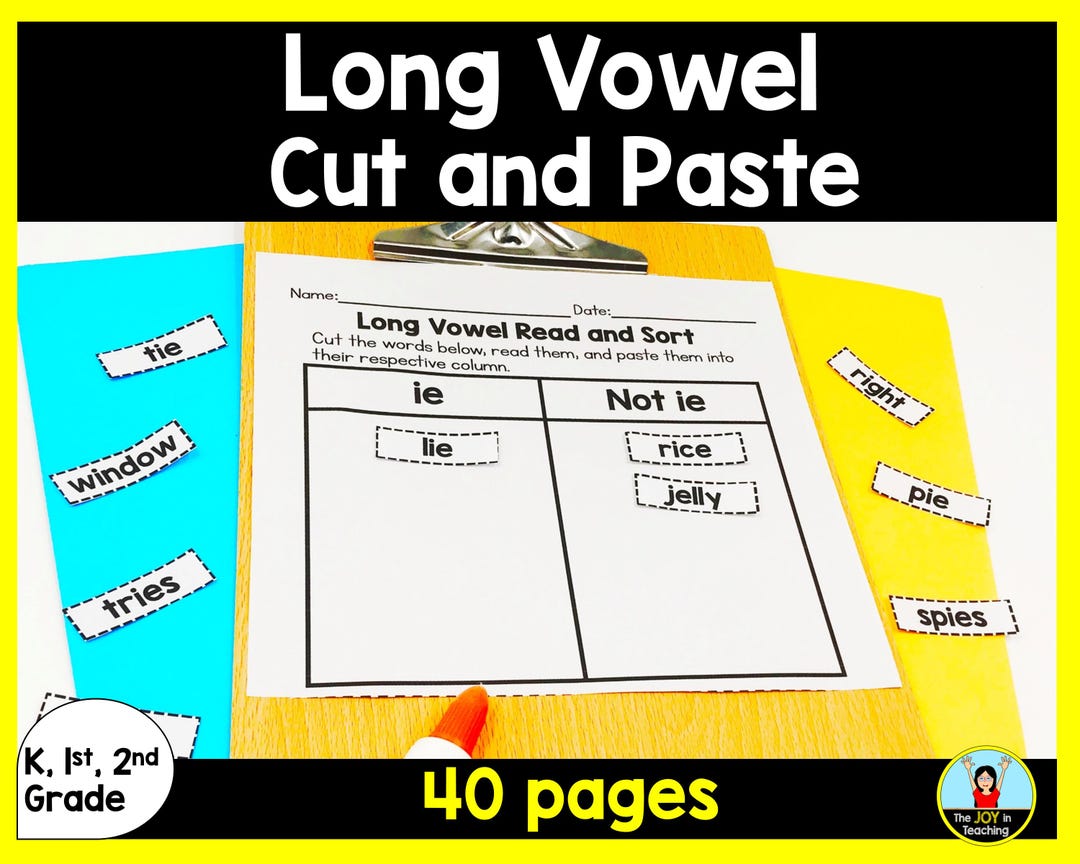 Long Vowel Cut and Paste Sort - Etsy