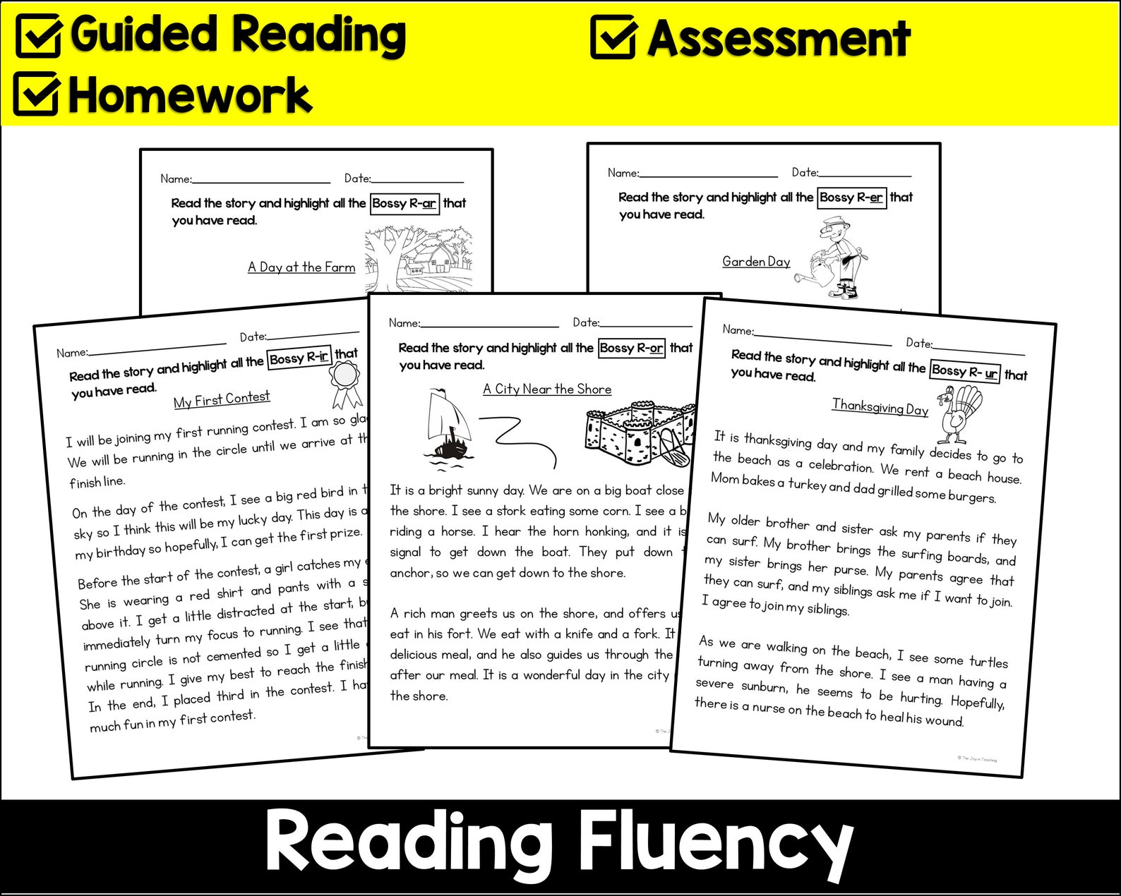 R-controlled Vowel Reading Comprehension Passage - Etsy