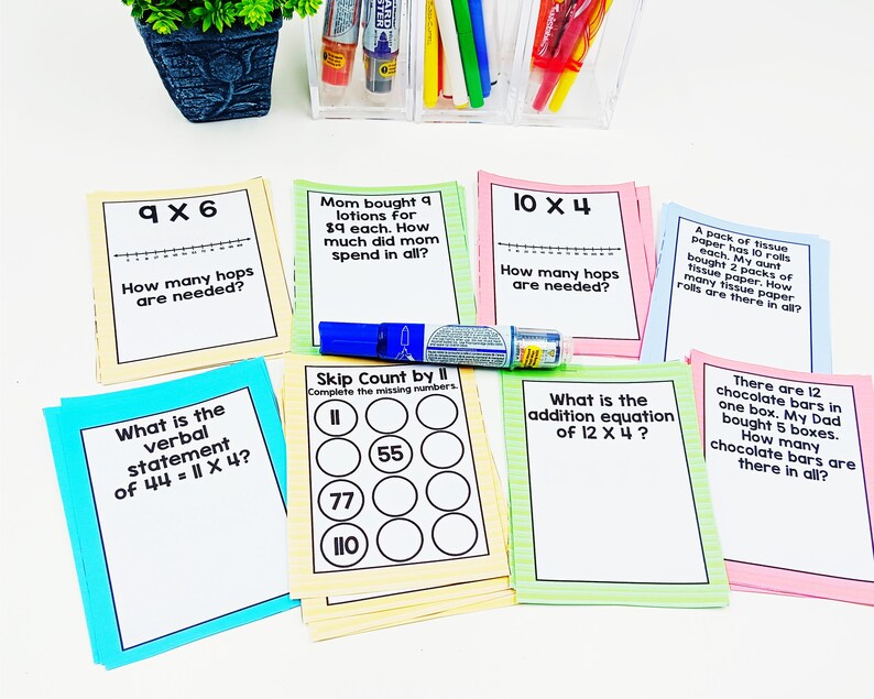 Multiplication 1-12 Task Cards - Etsy