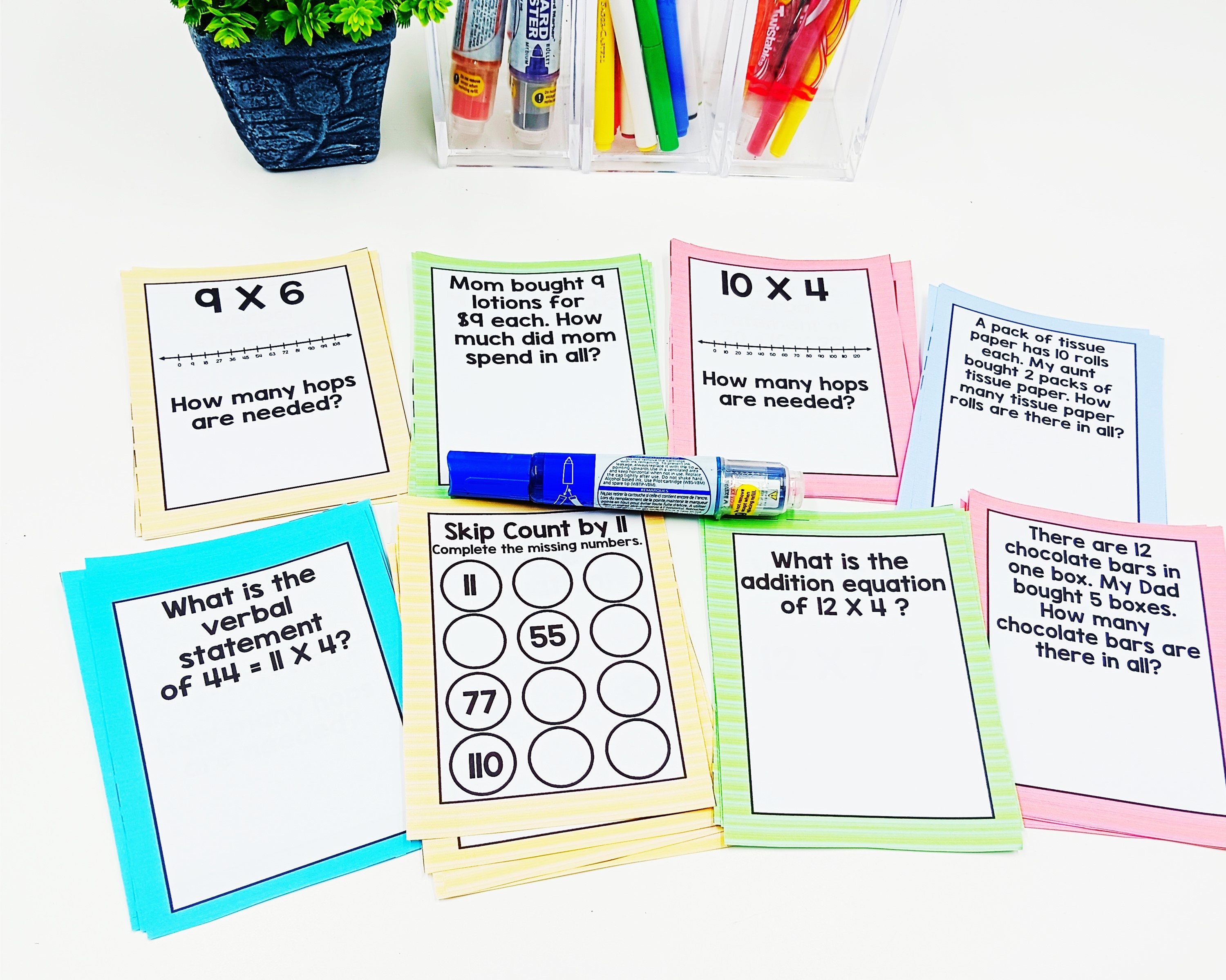 Multiplication 1-12 Task Cards - Etsy