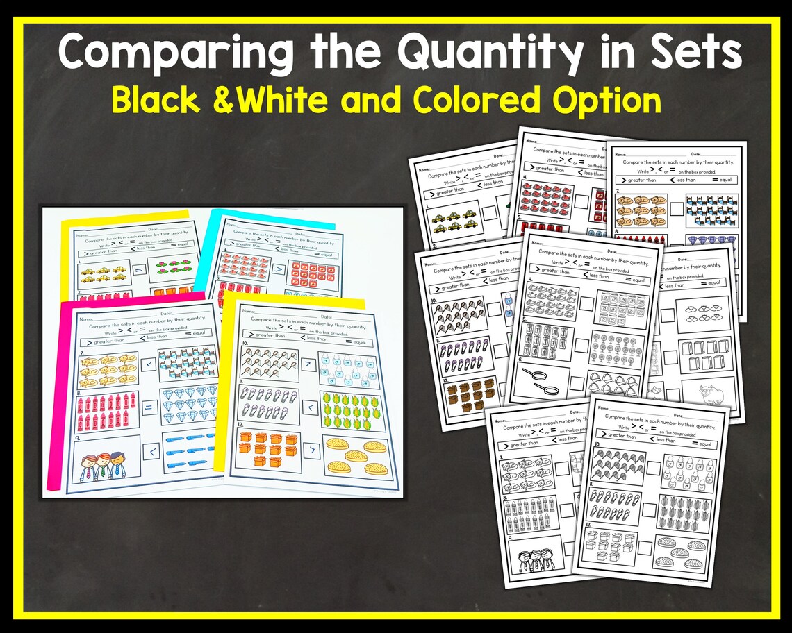 Comparing Numbers 0-20 Worksheet - Etsy