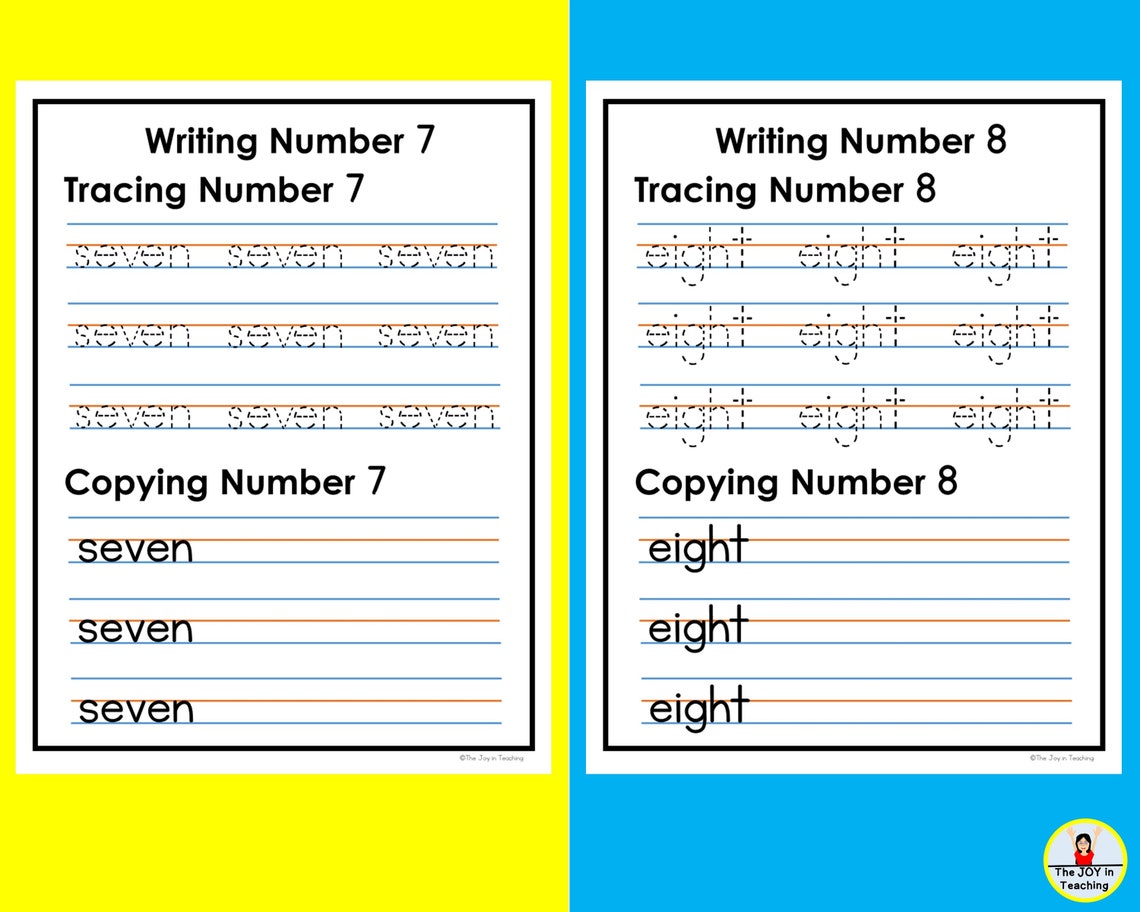 Number Words 0-20 Worksheet - Etsy