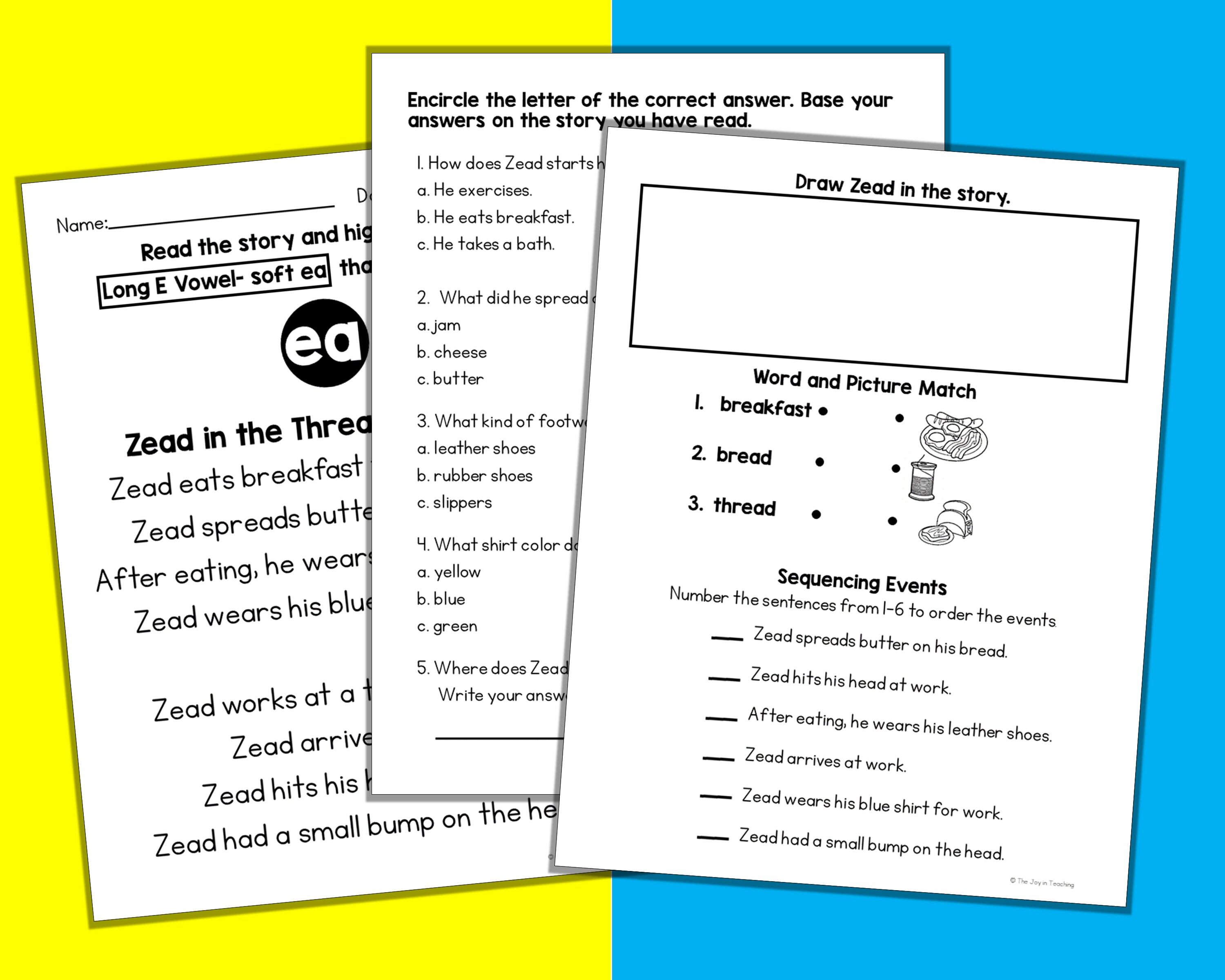 Long Vowel E Reading Comprehension Passage - Etsy