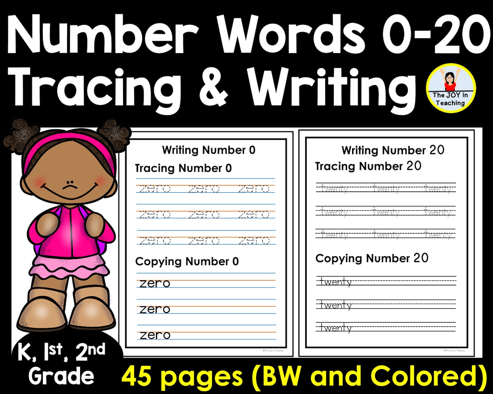 Number Words 0-20 Worksheet - Etsy