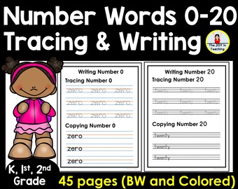 Number Words 1-10 Sight Words Worksheet-sight Words Fluency | Etsy