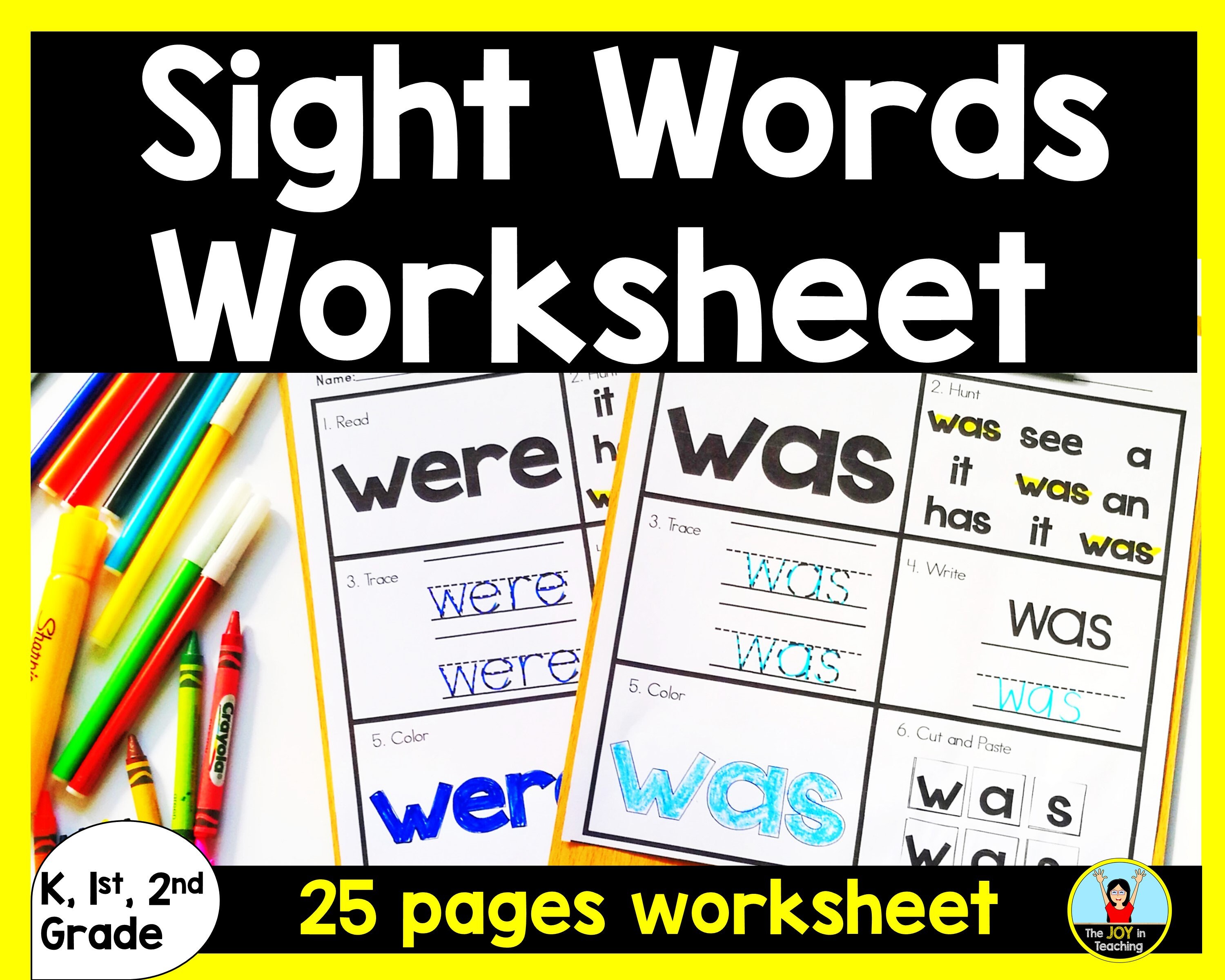 25 Sight Words Worksheet-sight Words Fluency Printable - Etsy