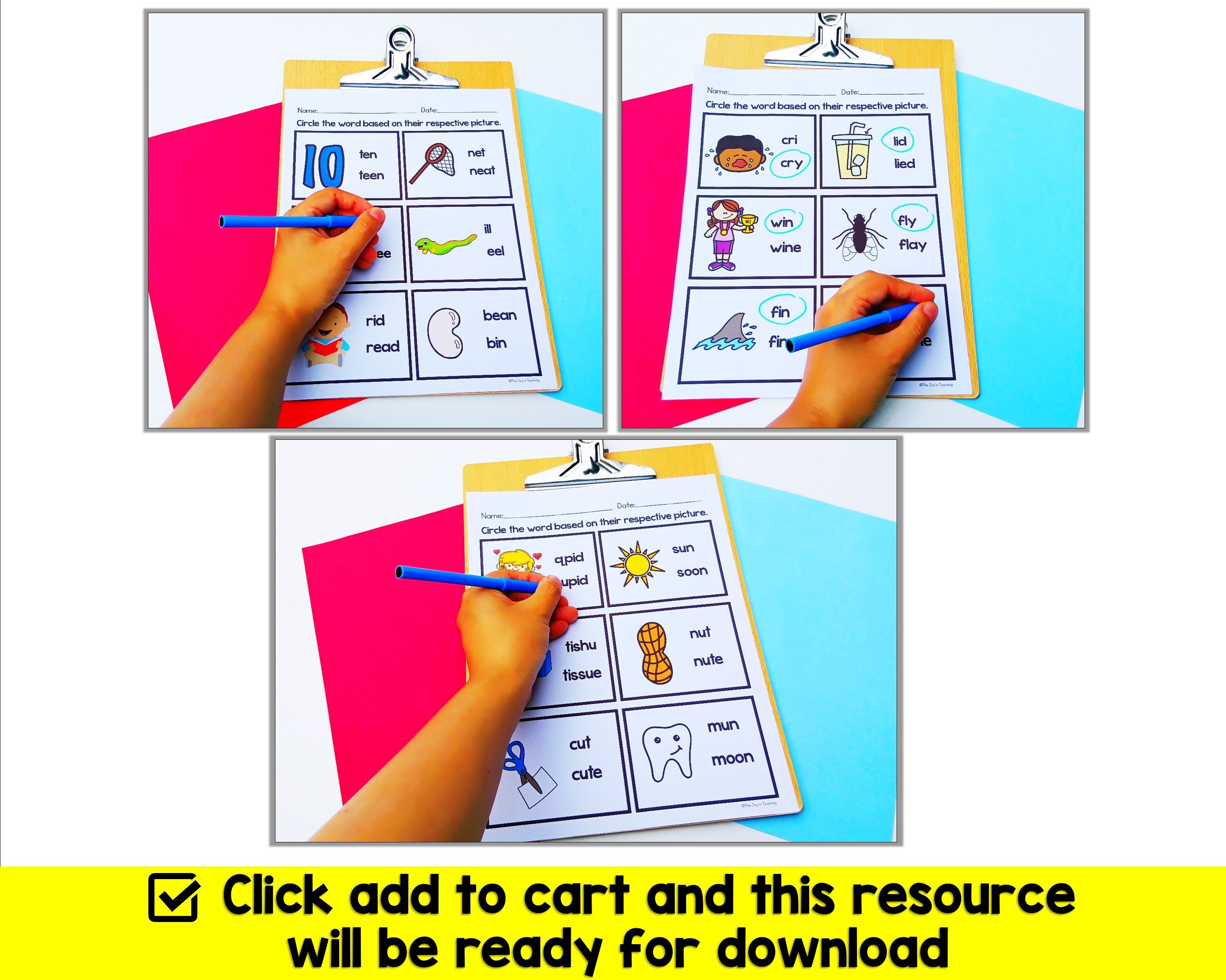 Short Vowel and Long Vowel Identification - Etsy