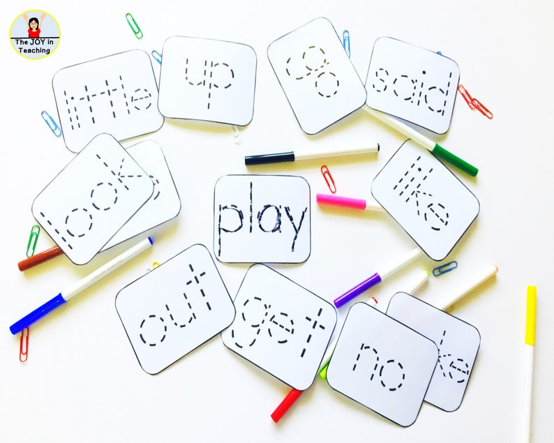 Tracing Sight Words Worksheet Literacy Center Activity - Etsy