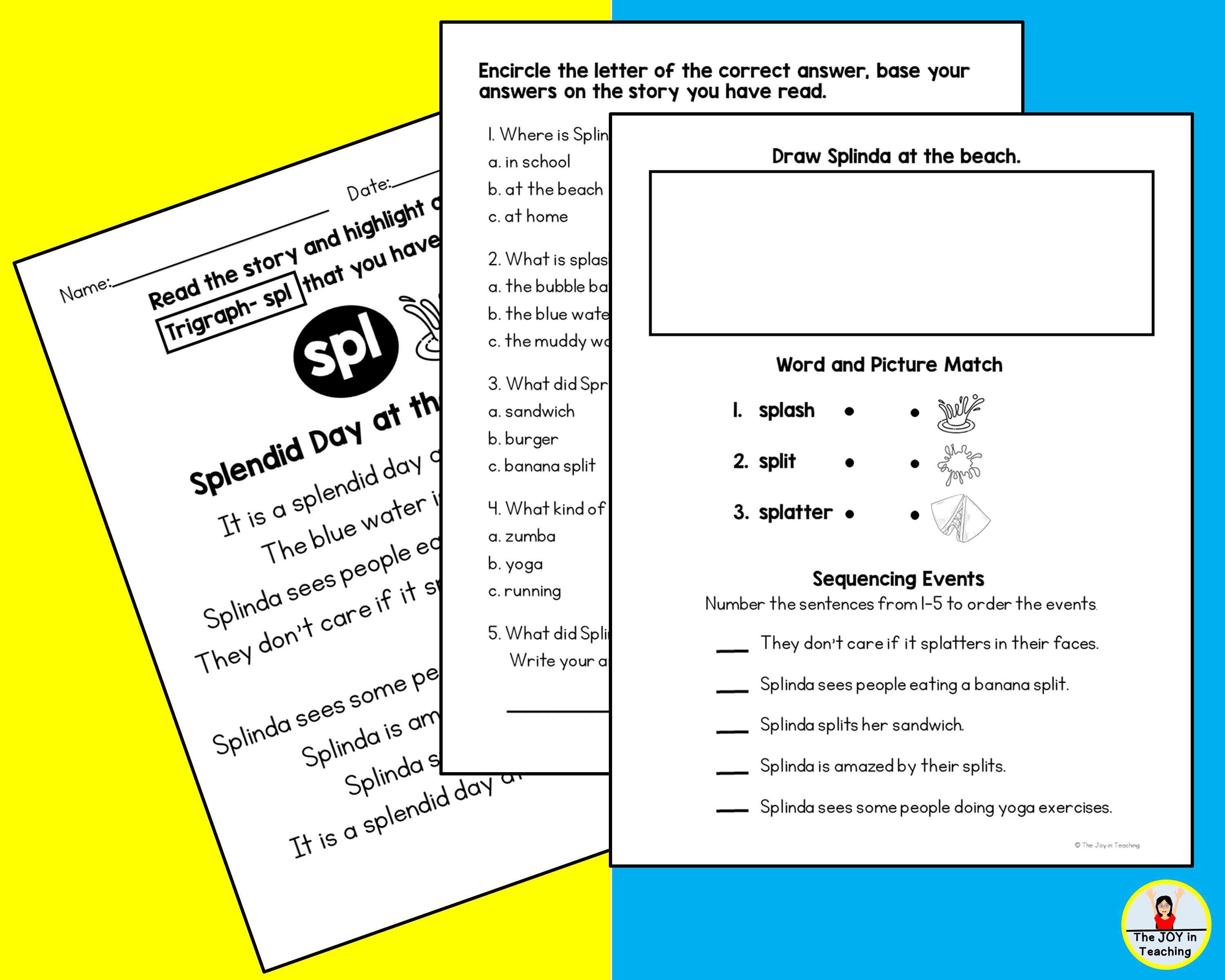 Trigraph Reading Comprehension Passage - Etsy