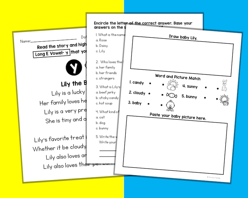 Long Vowel E Reading Comprehension Passage - Etsy