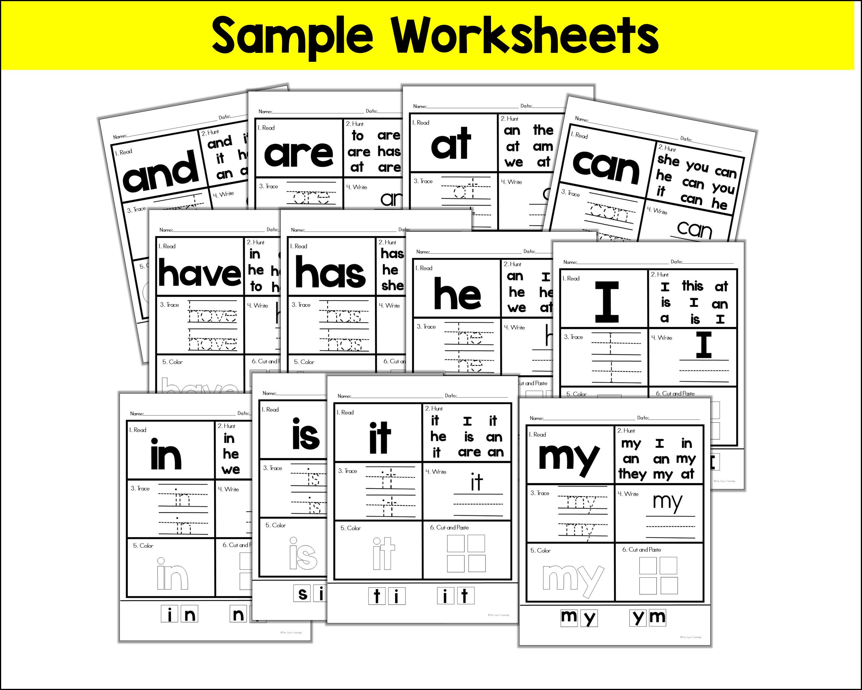 25 Sight Words Worksheet-sight Words Fluency Printable - Etsy