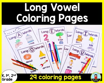 Long Vowel Holiday Coloring Page - Etsy