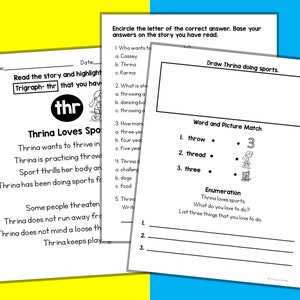 Trigraph Reading Comprehension Passage - Etsy