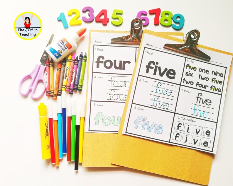 Number Words 1-10 Sight Words Worksheet-sight Words Fluency - Etsy